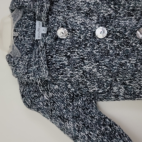 Windi River | Sweaters | Windi River Variegated Sage Green Black White ...